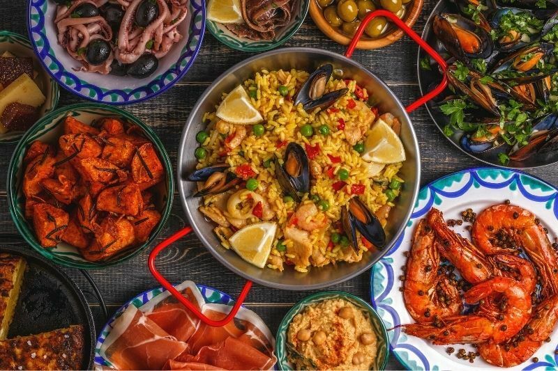 Spanish Food and Drinks: Tapas, Gazpacho, Paella, Cava, Sangria, and ...